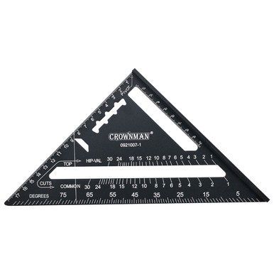 Triangle Ruler Aluminium - 180mm - Trade Depot