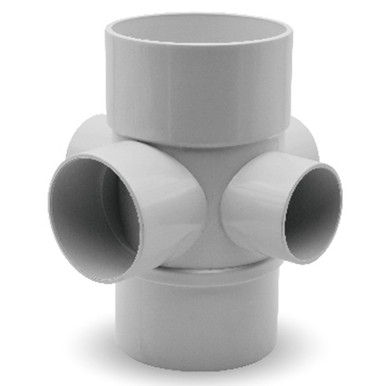 100mm x 88º DWV Four Way Boss Junction MxF - Trade Depot