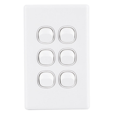 Electrical 6 Gang Switch - Vertical - Trade Depot