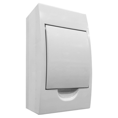 4 Way Switchboard Enclosure With Busbar - Surface Mount - Trade Depot