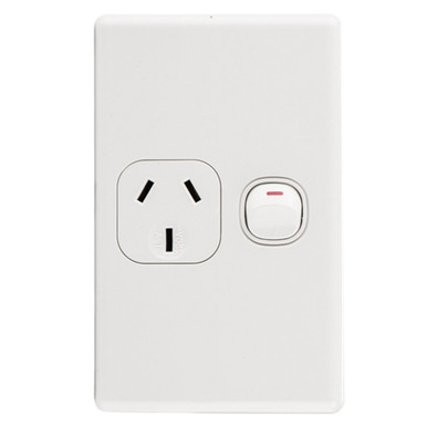 Electrical Single Powerpoint 10A - Vertical - Trade Depot