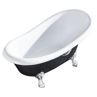 Vogue Manhattan Freestanding Bath 1600mm Black - Trade Depot