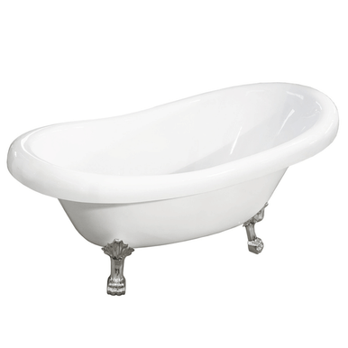Vogue Manhattan Freestanding Bath 1600mm White - Trade Depot