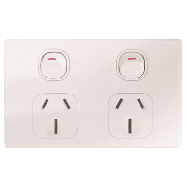Electrical Double Powerpoint 15A - Horizontal - Trade Depot