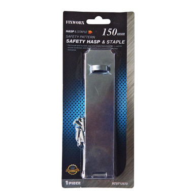 Fixworx Hasp & Staple Safety Zinc Plated - 150mm - Trade Depot