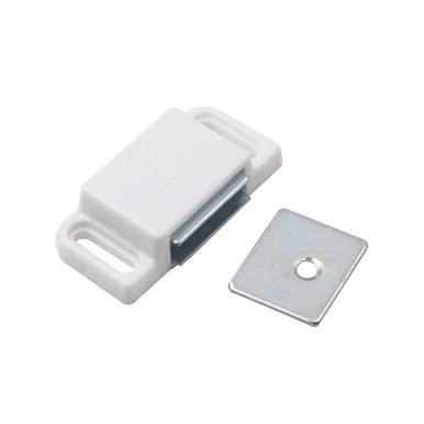 Fixworx Magnetic Latch Catch with Strike Matte White - 50mm - Trade Depot