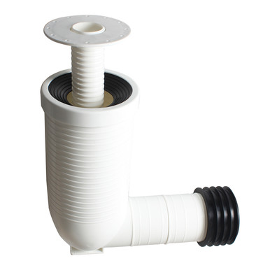 Toilet Pan Connector Right Angle - P Pan to S Pan - Trade Depot