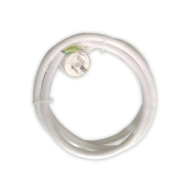 15A Male 3-Pin Side Entry Plug White - 1.5M - Trade Depot