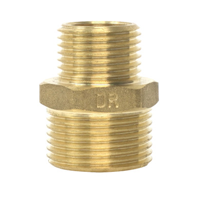 Brass Hex Nipple - 15mm x 20mm - Trade Depot