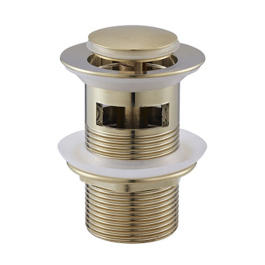 32mm Pop-up Waste With Overflow - Brushed Brass - Trade Depot