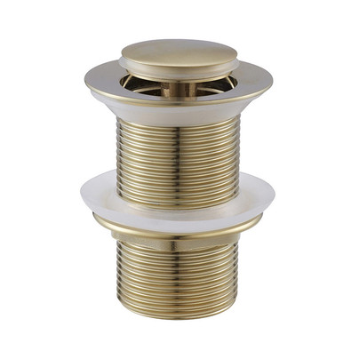 32mm Pop-up Waste Without Overflow - Brushed Brass - Trade Depot