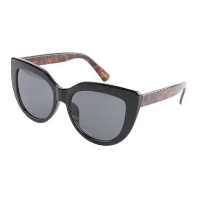 Black Frame Tortoise Shell Temples Women's Sunglasses - Trade Depot