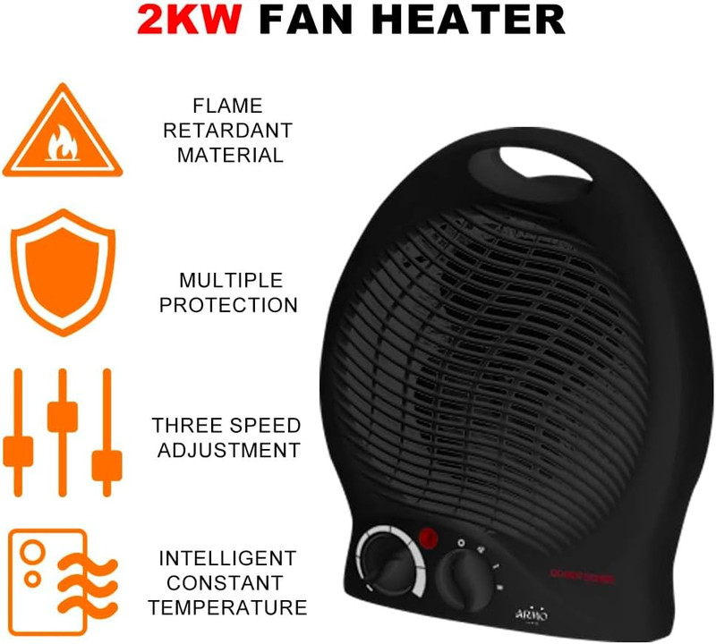 Armo® Fan Heater 2KW Upright Portable Fan Heater 2000KW