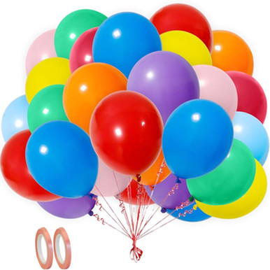 Ram® Rainbow Balloons 50 Pack 10 Inch Latex Multicoloured Assorted ...