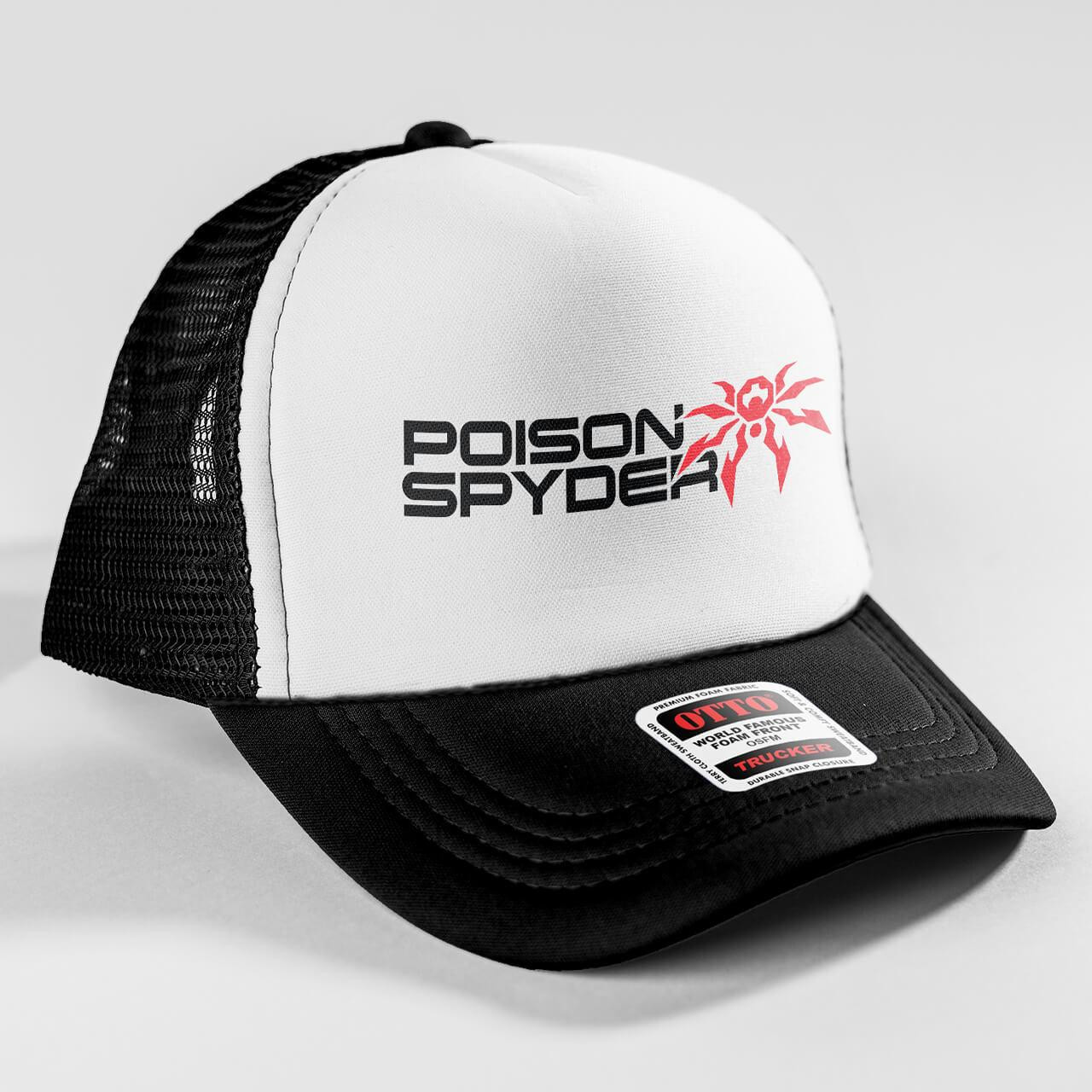 Poison Spyder Apparel | Stacked Trucker Snapback Hat - Black & White