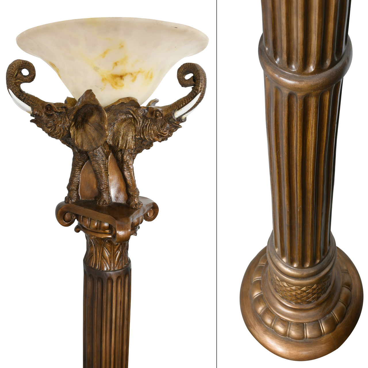 Elephant Floor Torchiere - World of Decor