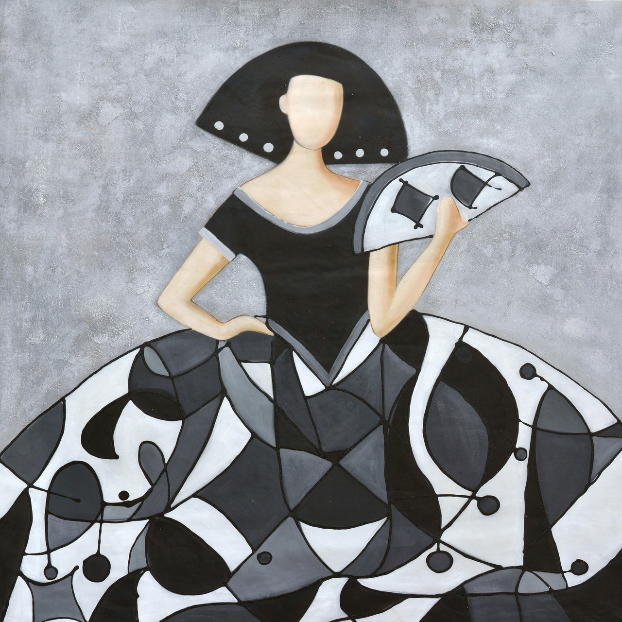 Lady With A Fan - World of Decor