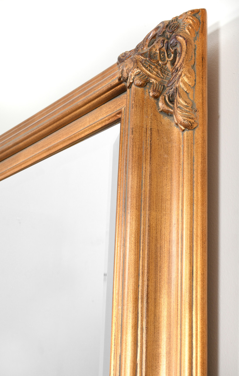Mini Grand Victorian Mirror 24x36 Antique Gold - World of Decor