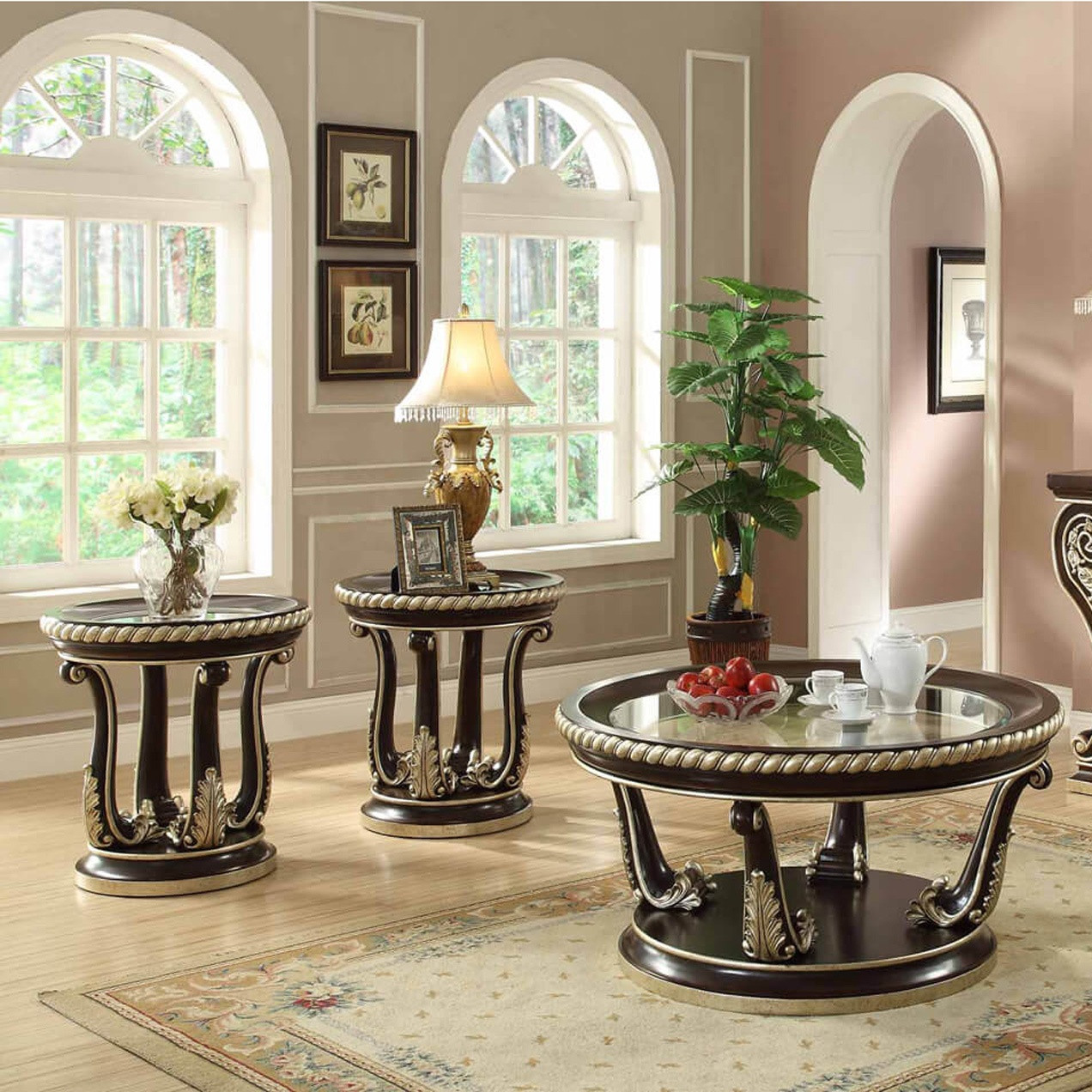 HD-213 - 3PC COFFEE TABLE SET - World of Decor