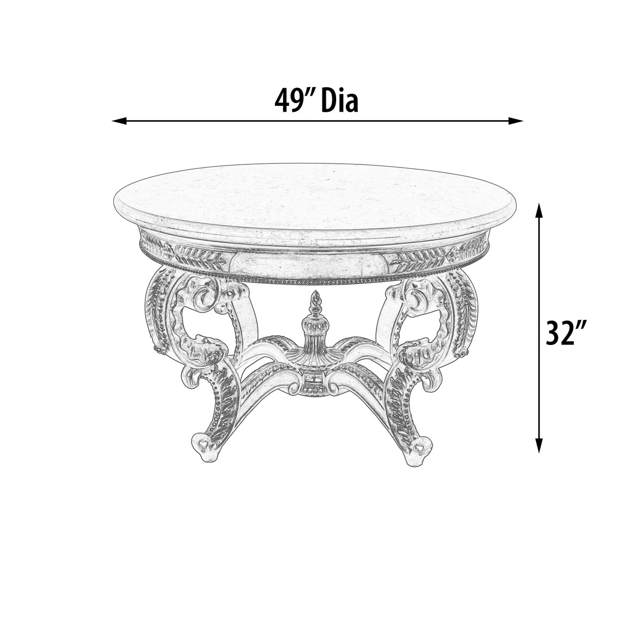Four Seasons Grand Hall Table - World of Decor