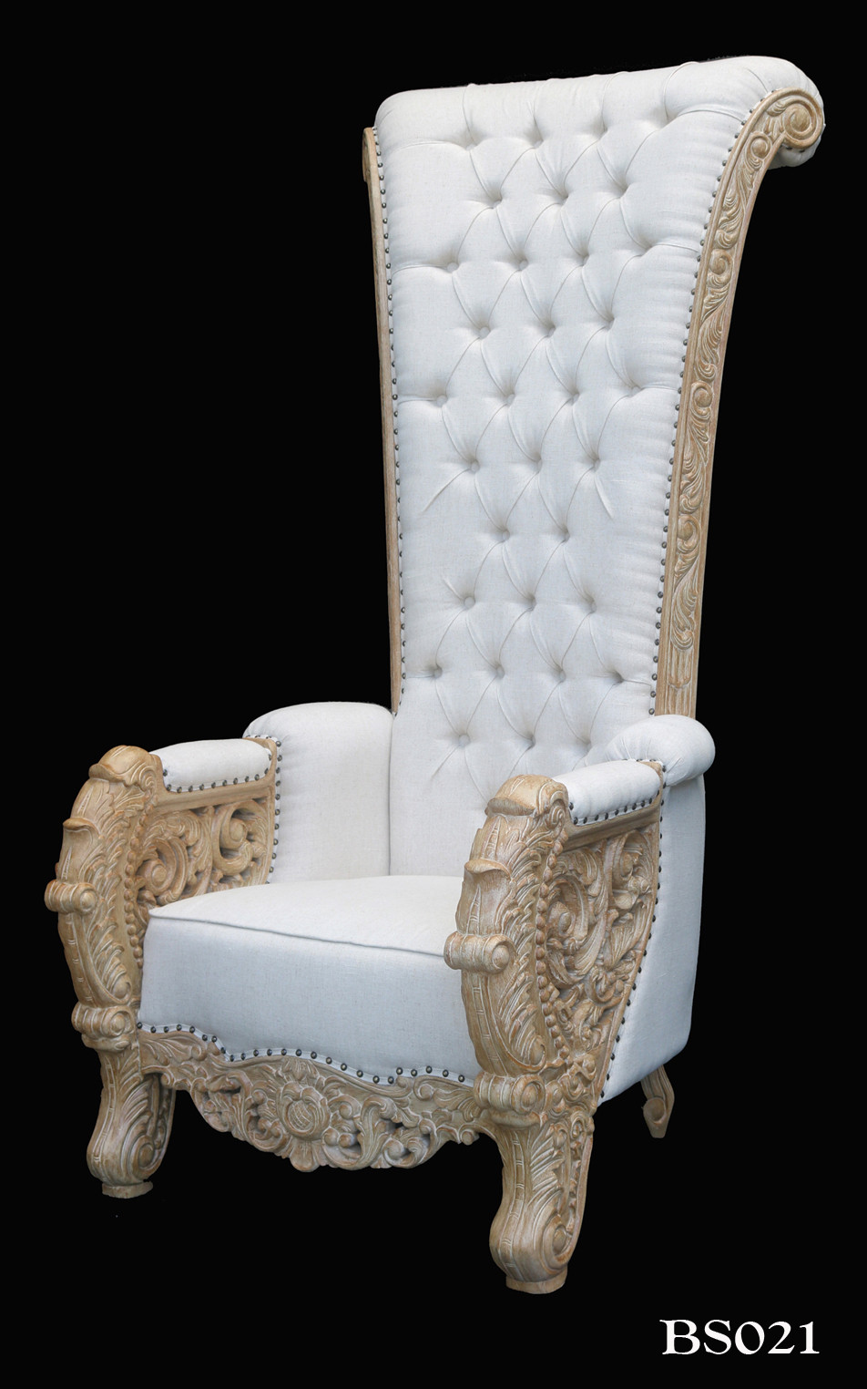 Spectacular Palace Platine High Back Chair 74 Inches Grand - World of Decor