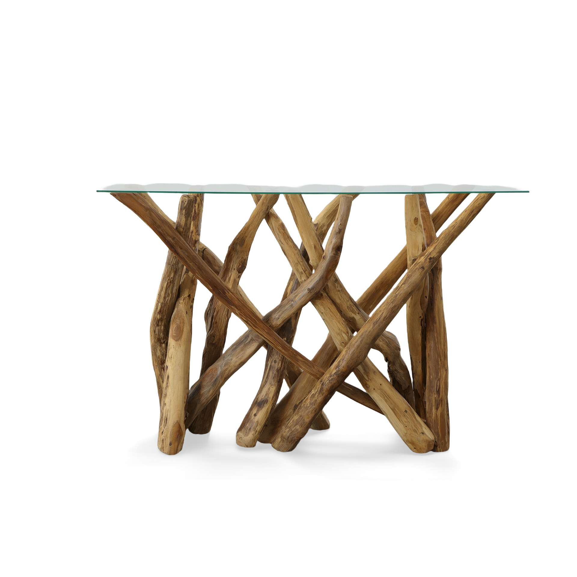 99 Inch Live Edge Teak Root Console - World of Decor