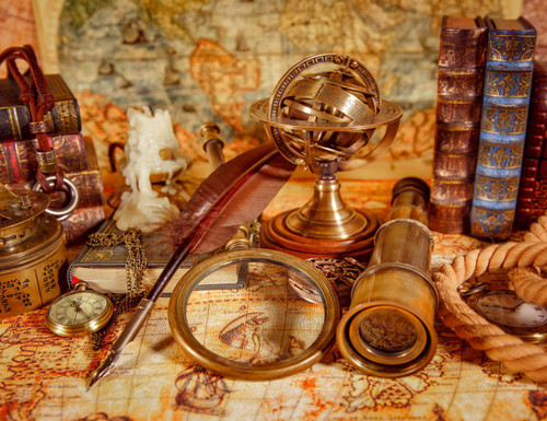 Explorers Navigation Still Life Gallery Wrap - World of Decor