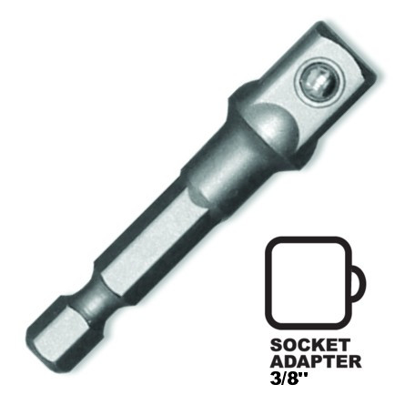 Megapro 3/8" Drive 2" Socket Adapter Bit Quick Change - Bowers Tool Co.