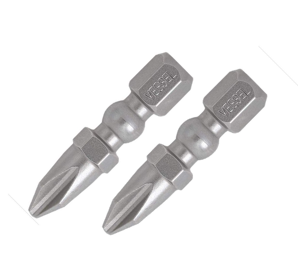 Vessel 2pc Phillips JIS Impact Ball Torsion Bit Set PH2 x 1'' Made In ...