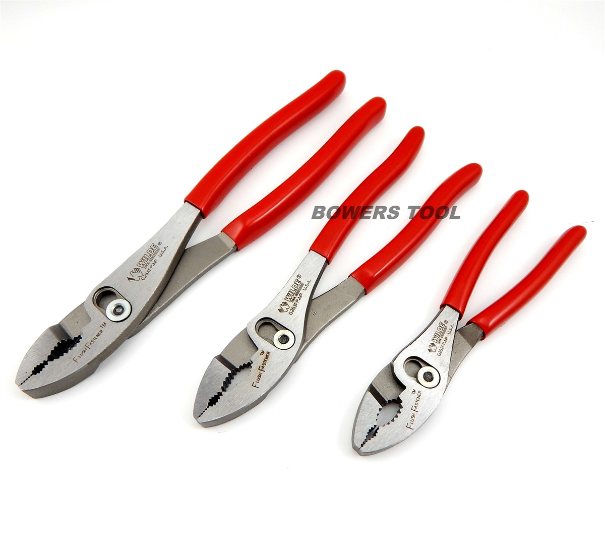 Wilde Tool 3pc Combination Slip Joint Flush Fastener Plier Set 6 8 10 ...
