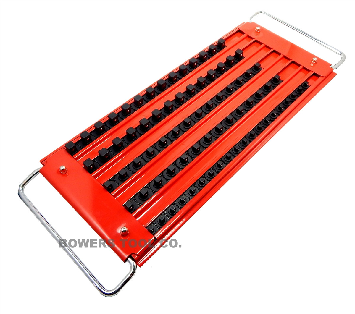 Mechanics Time Saver 5 Row Lock-A-Socket Tray Set 1/4, 3/8 & 1/2" Drive