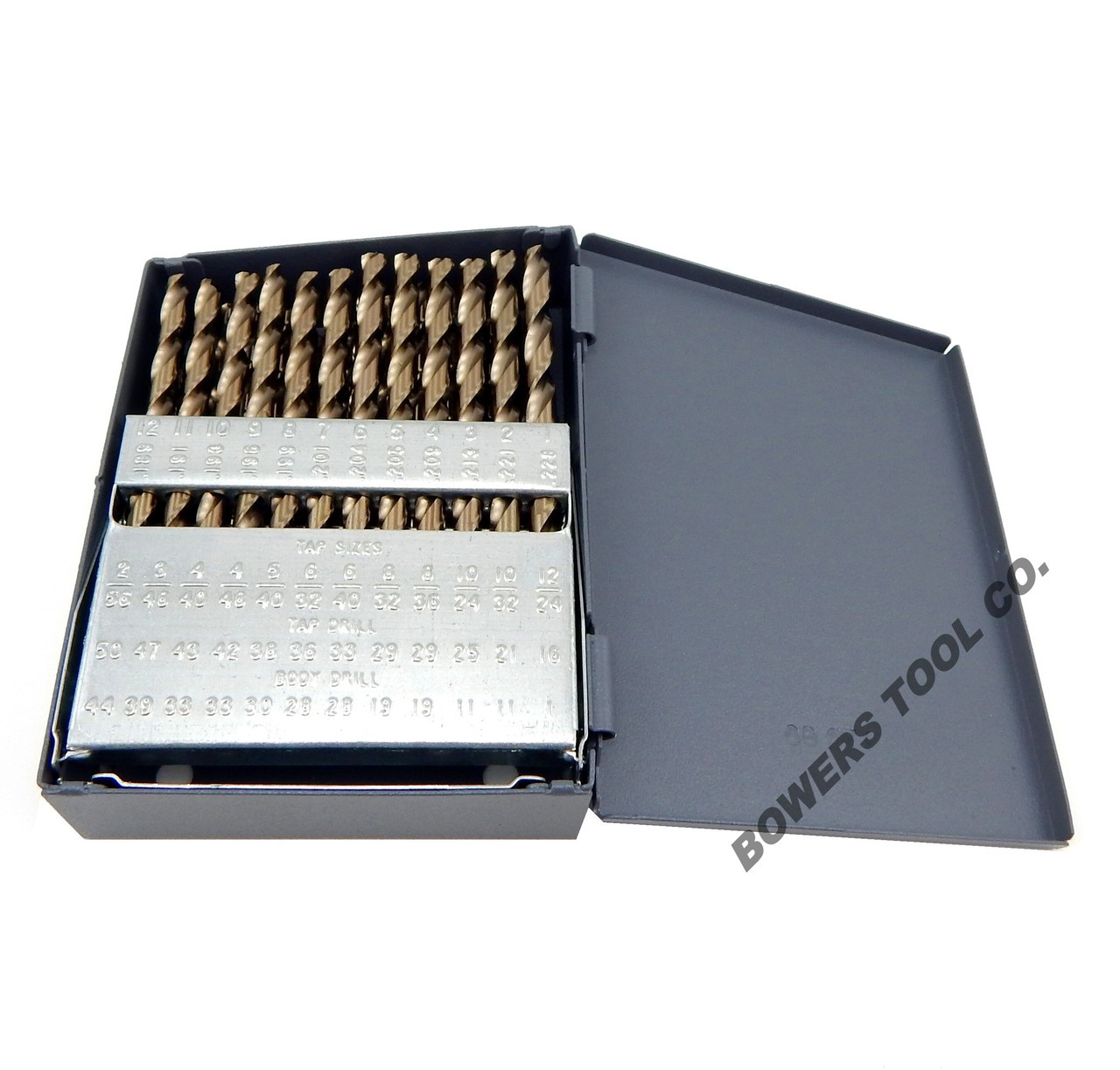 Norseman 60pc COBALT M42 NUMBER Wire Gauge Drill Bit Set w Index #1-60 ...