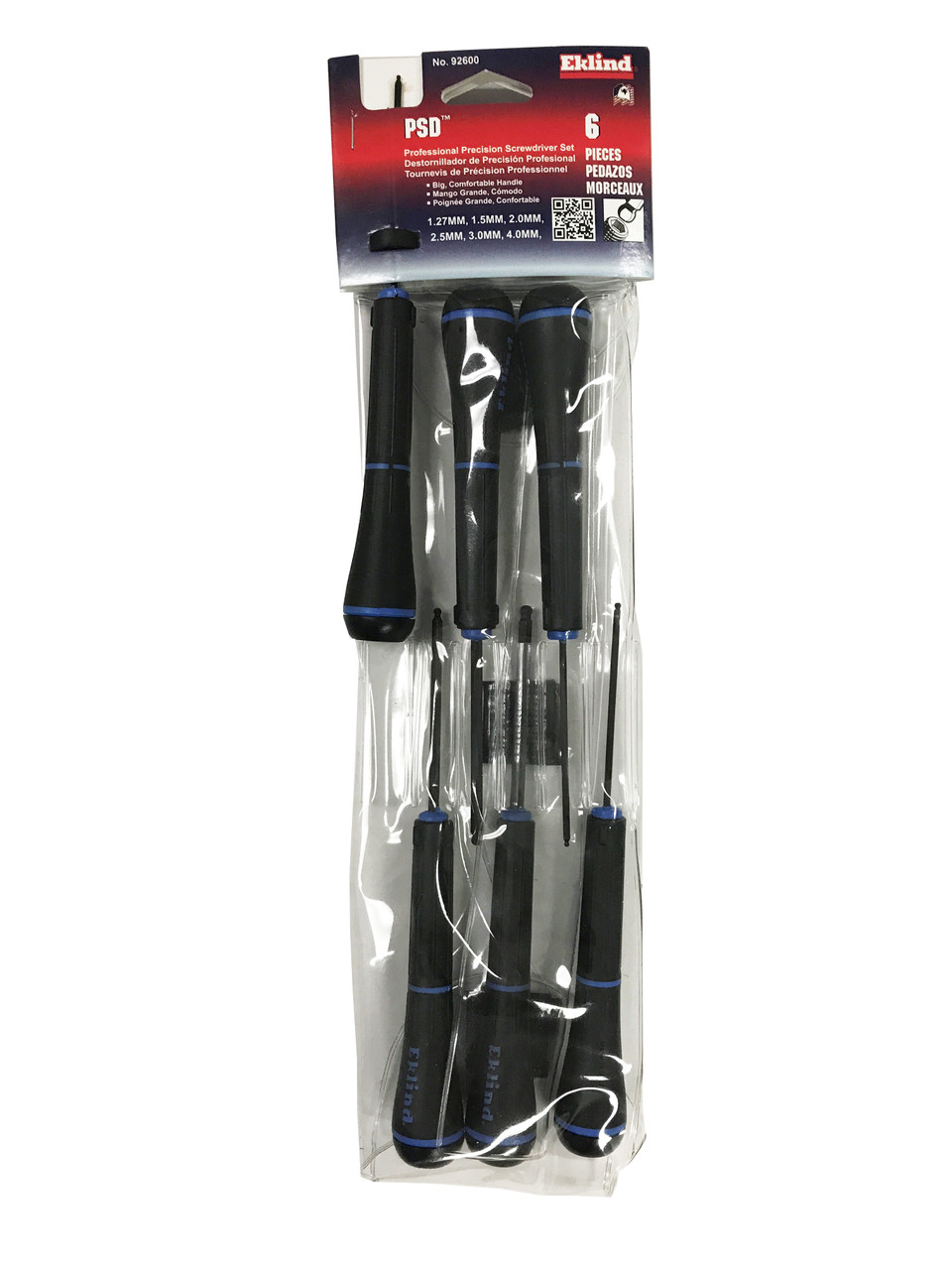 Eklind 6pc Metric Hex Screwdriver Set Ball End 1.27-4mm Comfort Grip ...
