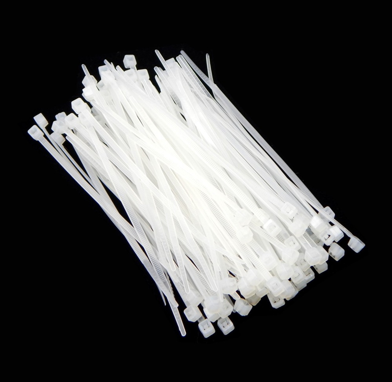 Zip Cable Ties 4" 18lbs 100pc Natural White Made in USA Nylon Wire Tie ...