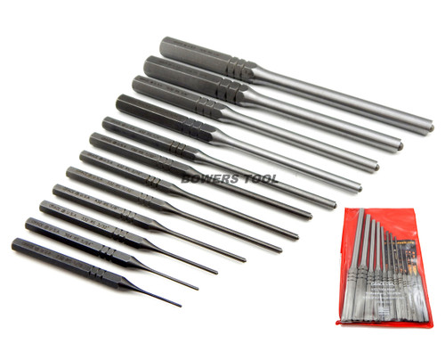 Grace USA 12pc Professional Roll Pin Spring Punch Set 1/16 - 1/2in w ...