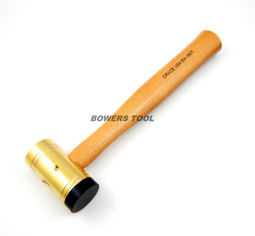 Grace USA 16oz Brass Hammer Delrin Tip for Gunsmith Gun Care Machinist ...