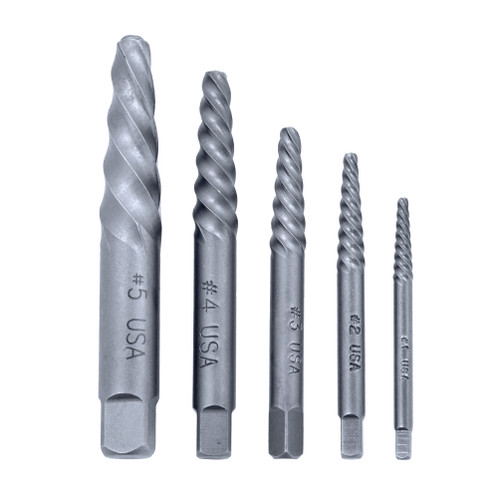 Mayhew 5pc Spiral Screw Extractor Set 65085 #1-#5 Screw & Bolt Made in ...