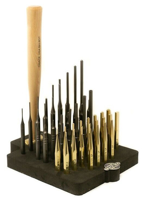Grace Master Gunsmith Punch Set w BH-8DT Hammer Brass Roll Pin GPHC-53 ...