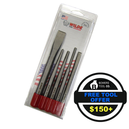 Wilde Tool 5pc Punch & Chisel Set Pin Taper Center Made in USA FTO ...