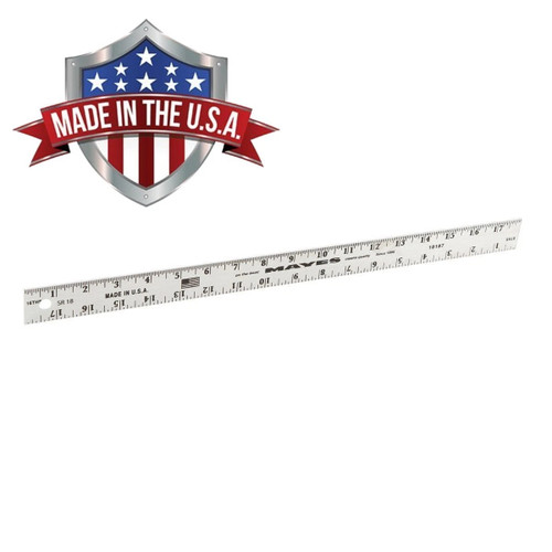 Mayes Solid Aluminum 18" Ruler Straight Edge 10187 18"x1"x1/16" Made in ...