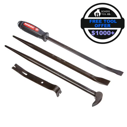 Mayhew 4pc Utility Pry Bar Set Curved, Ladyfoot, Alignment, Mini Nail ...