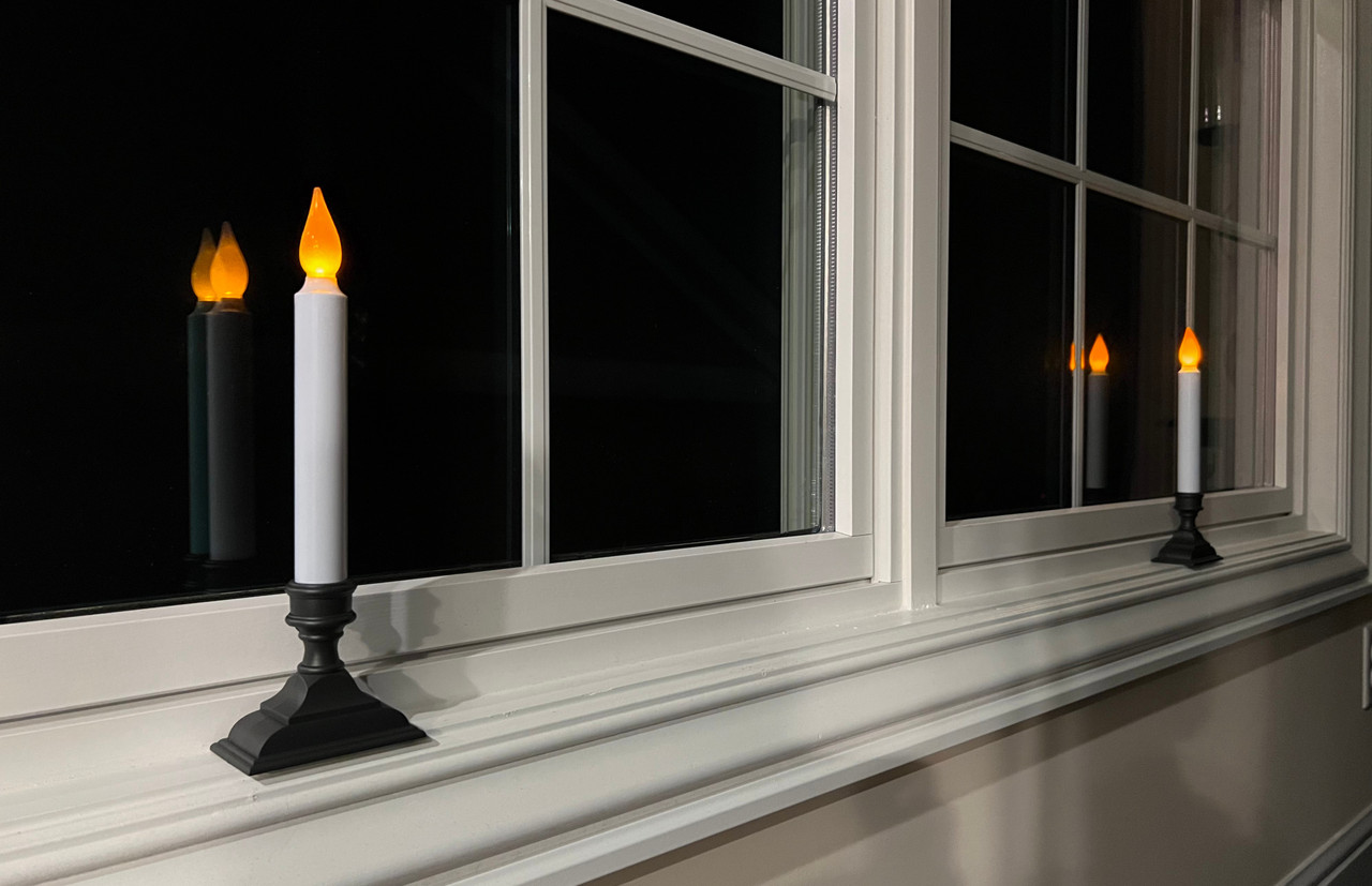 Battery Operated LED Window Candles with Timer | 612 Vermont
