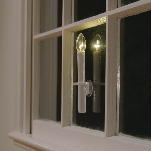 Ultra-Bright LED Window Candles with Timer and Suction Cup, Plastic ...