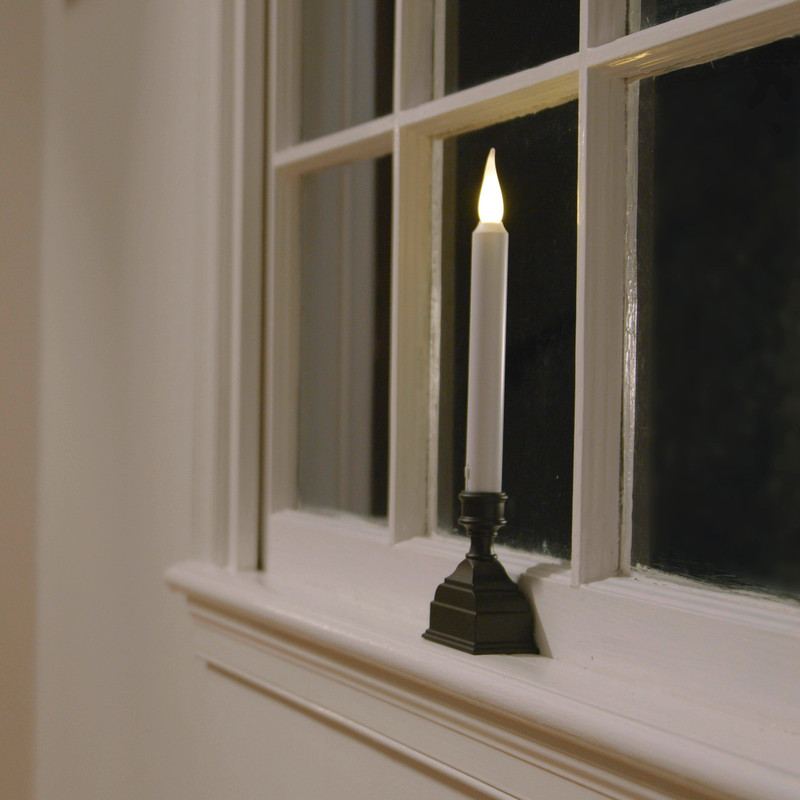 Battery Operated LED Window Candles with Sensor & 8-Hour Timer - Warm ...