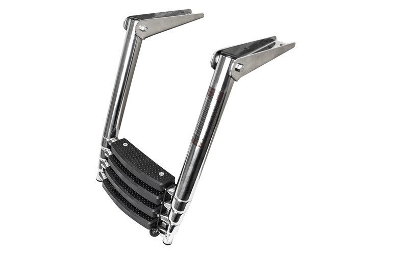 Above Platform Telescopic Ladder with Extra Wide Steps