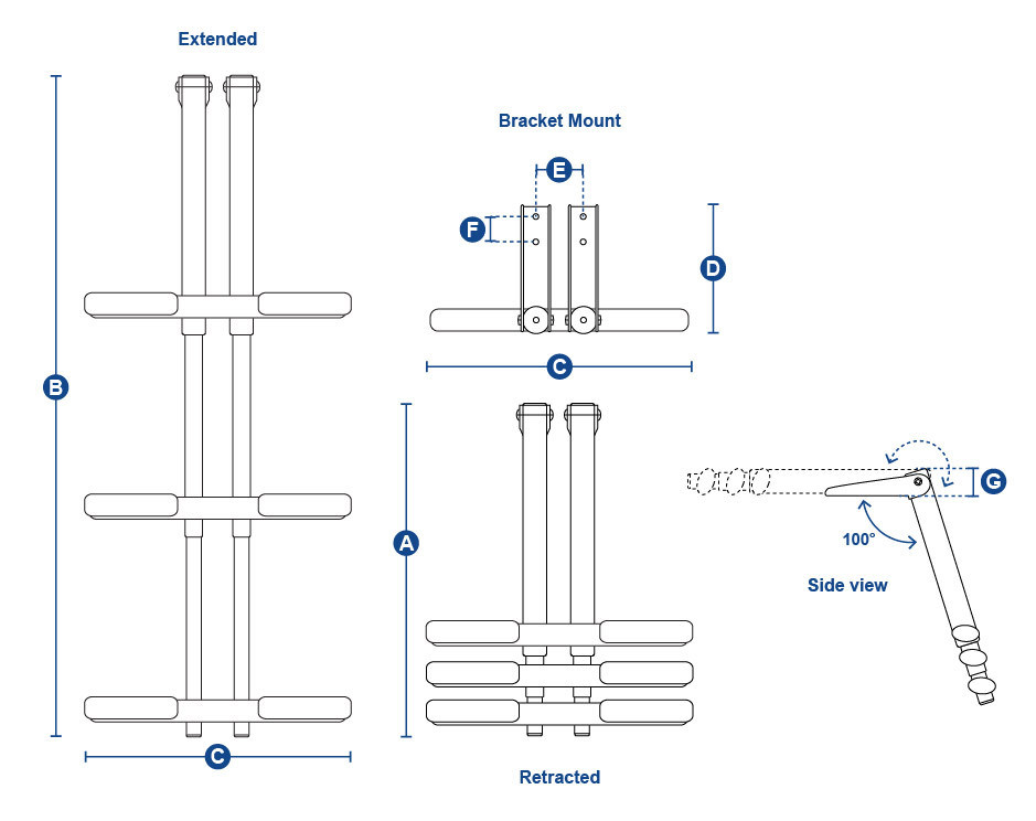 Heavy Duty Telescopic Dive Ladder