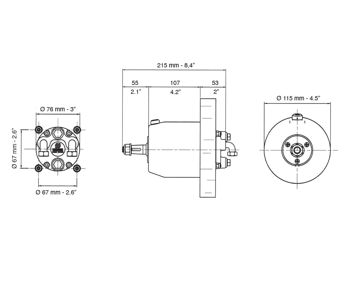 Ultraflex Hydraulic Steering Front Mount Helm Pumps