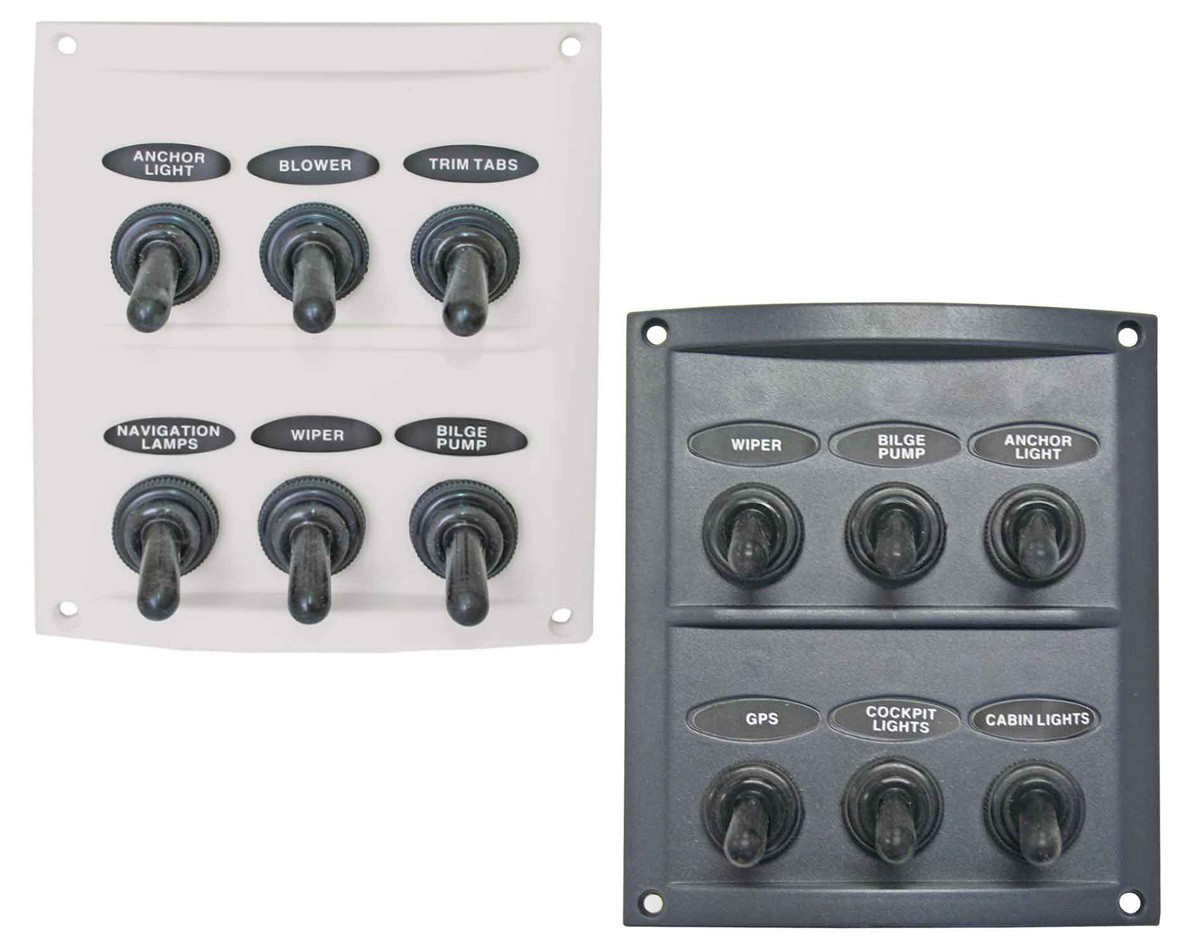 Splashproof Switch Panel Deluxe 6 Switch