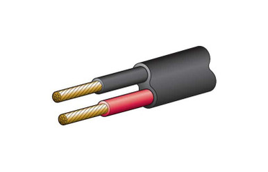 Twin Sheath Two Core Cable (Black)