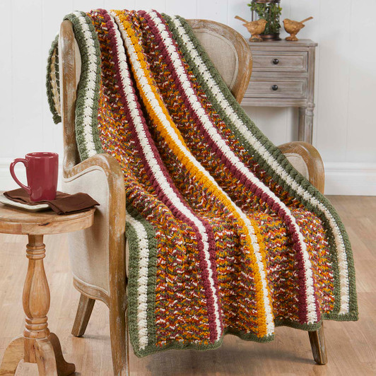 Herrschners Harvest Hues Afghan Crochet Kit